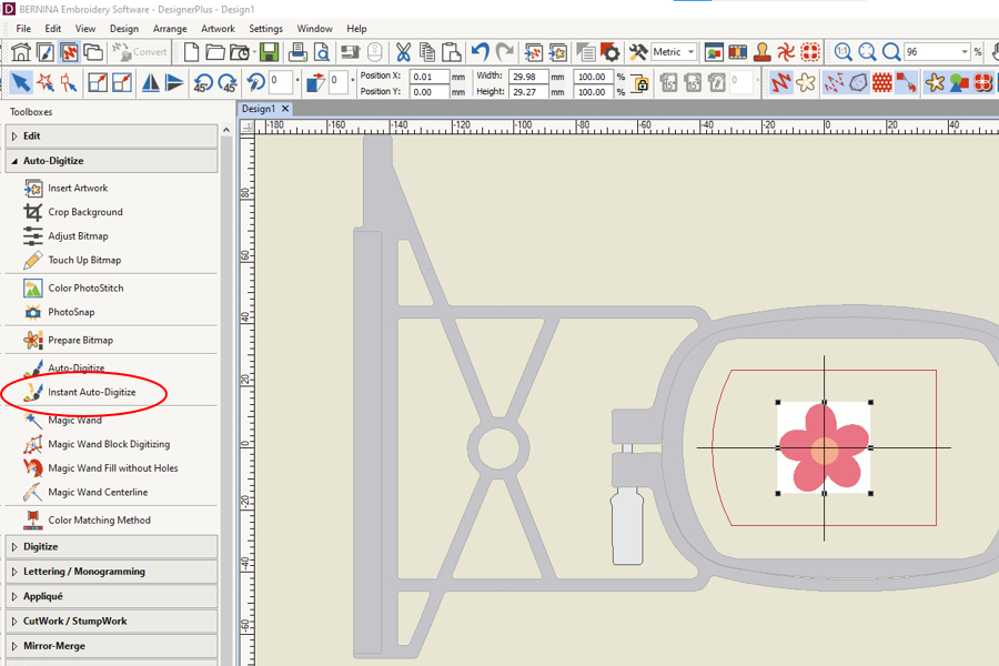 Auto Digitizing a Flower - Learn & Create - BERNINA